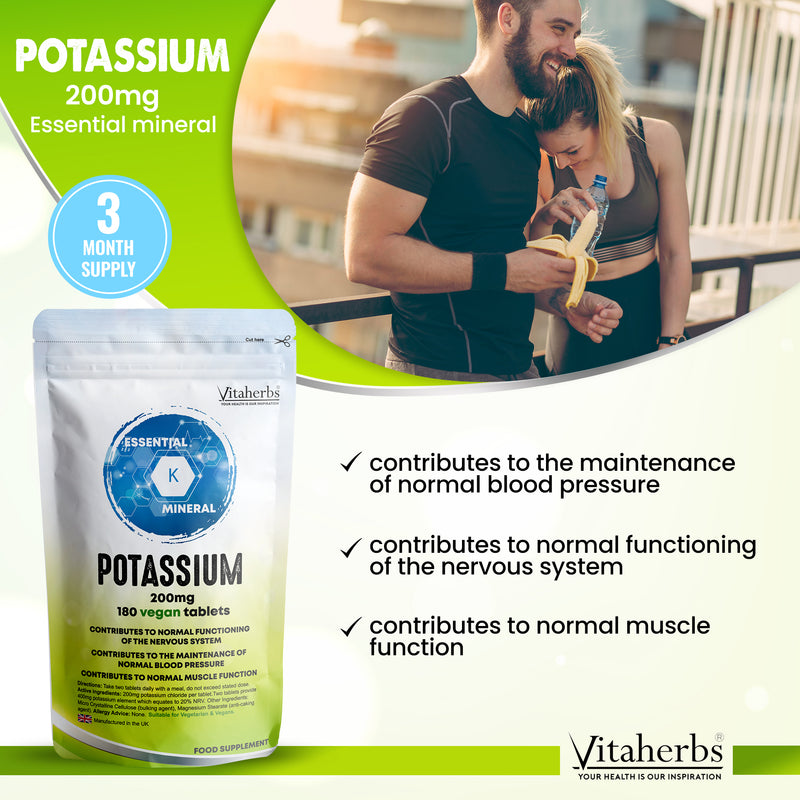Potassium 200mg tablets - High Quality | Made In UK | Free Delivery ...